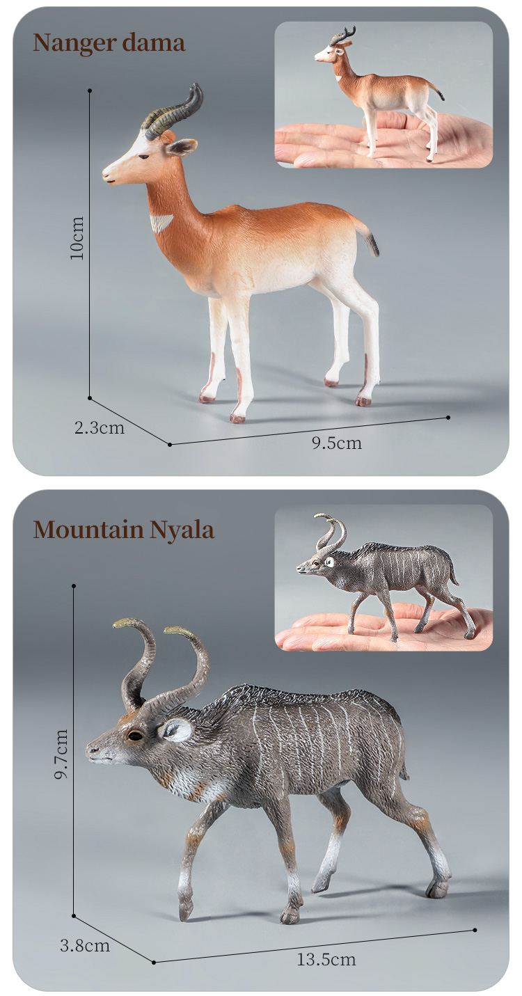 Wildlife Solid Simulation African Jungle Animals Toy Antelopes Figure ...