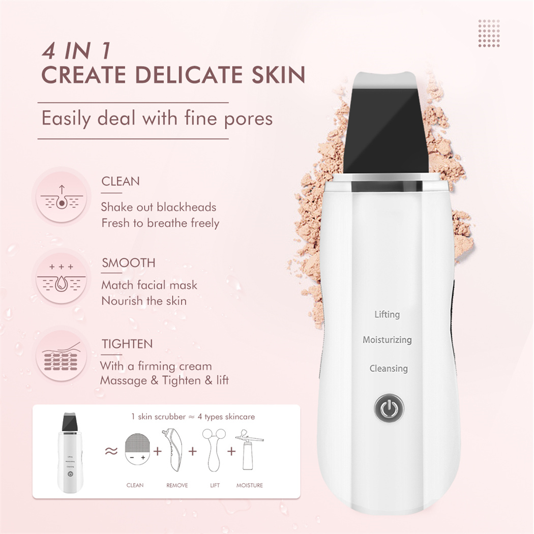 CkeyiN Skin Scrubber Ultrasonic Facial Cleanser Whitehead and Blackhead ...