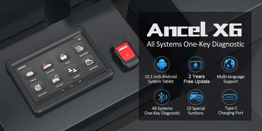 【Local Ship】Ancel X6 OBD2 Automotive Scanner Professional Professional ...