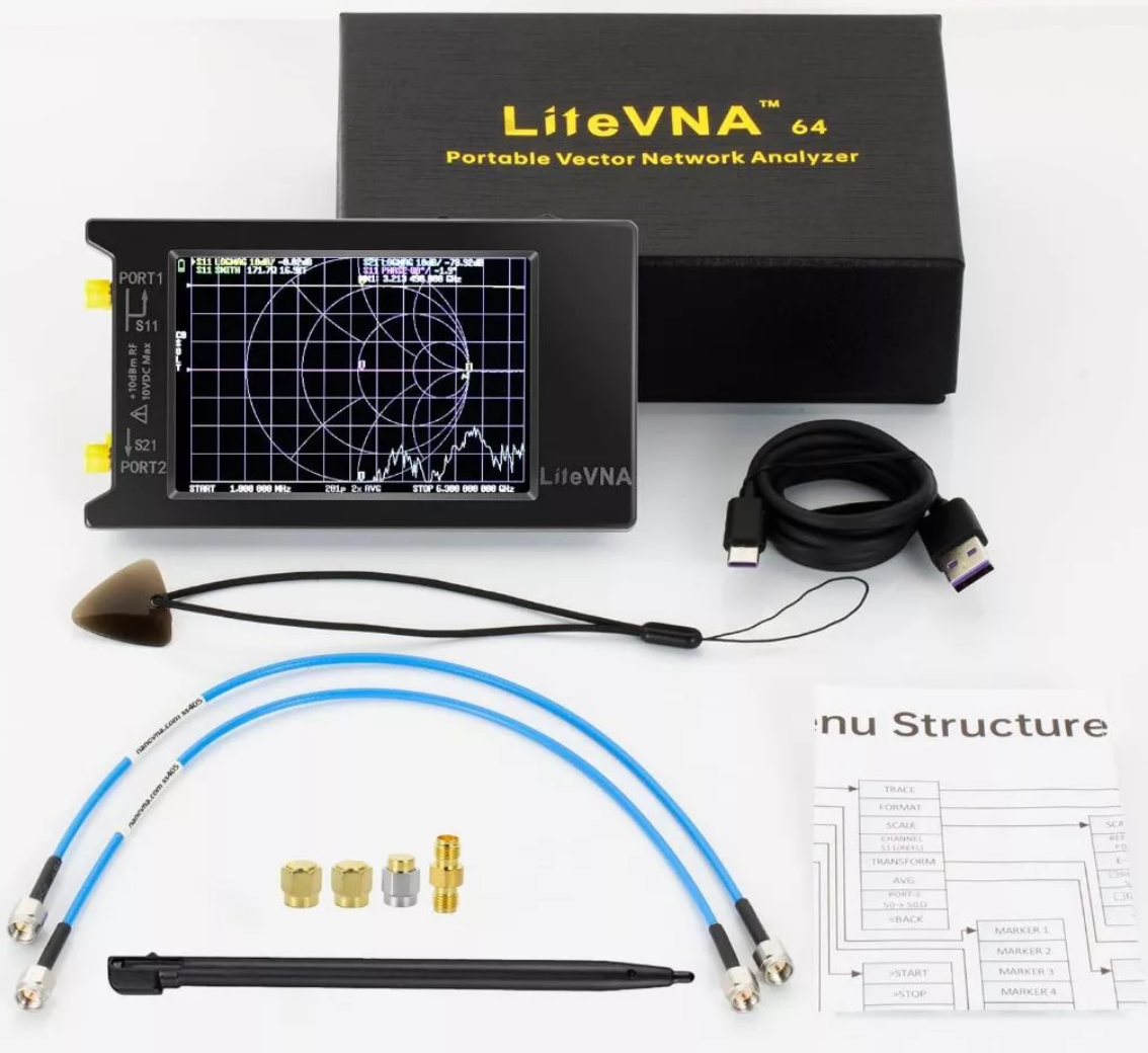 SeeSii LiteVNA 4inch Vector Network Analyzer Tester 50kHz-6.3GHz ...