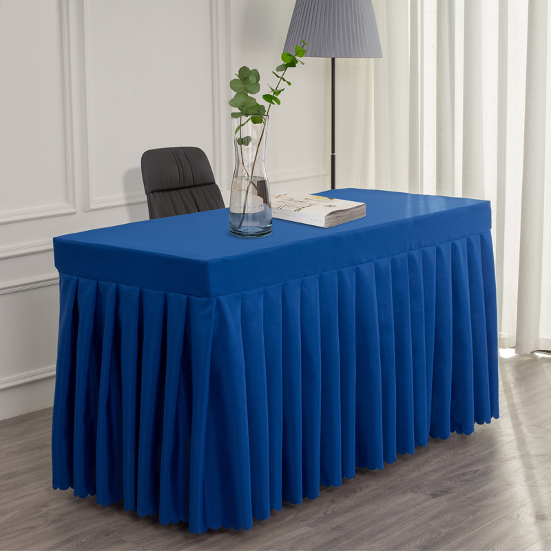 5Ft Folding Table Skirting Rectangular Conference Table Cloth Cover ...