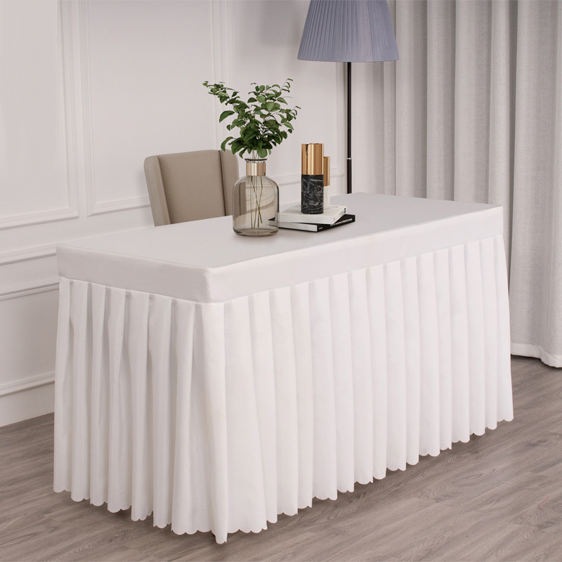 5Ft Folding Table Skirting Rectangular Conference Table Cloth Cover ...