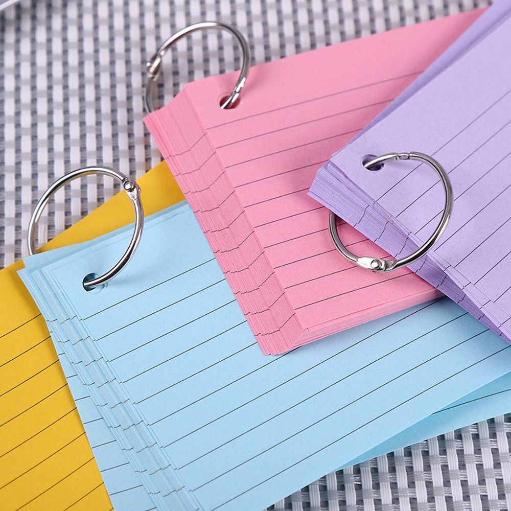 AOPHEKM Loose-Leaf Index Cards, Loose-Leaf Horizontal Line Binder Memo ...