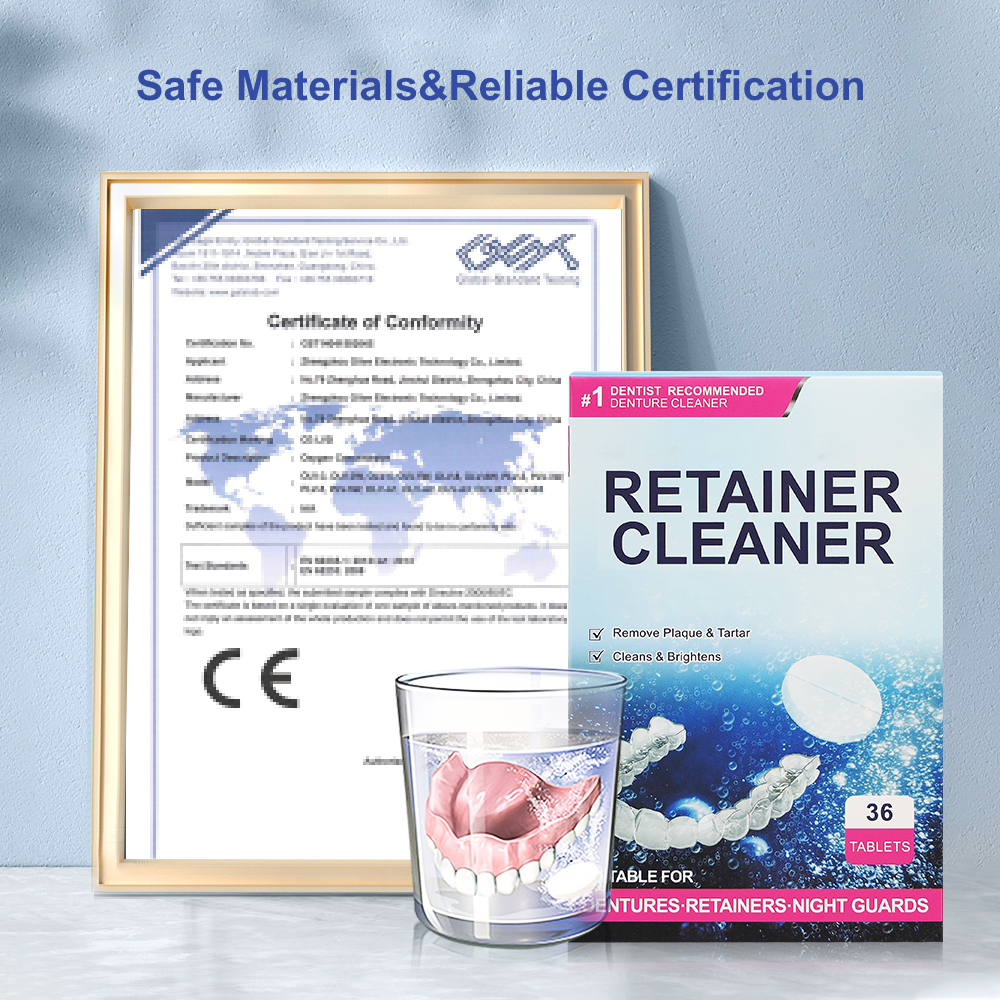 Denture Cleaning Tablets Dental Retainer Cleansing Tablet 5Minute Daily ...