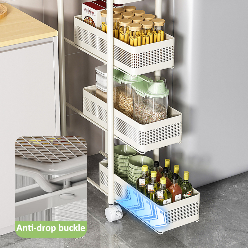 LivinEase Withdrawable Kitchen Pull Out Rack Cosmetics Rack Narrow ...