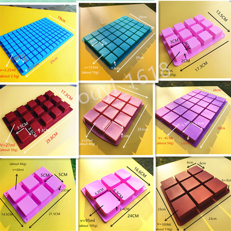 Square Mold Silicone Square Mold Cake Ice Cube Mold Chocolate Handmade Soap Mold | Shopee Malaysia