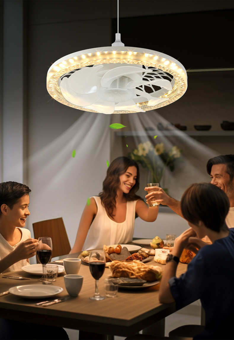 Smart fan light Nordic ceiling light living rooms, bedrooms Modern ...