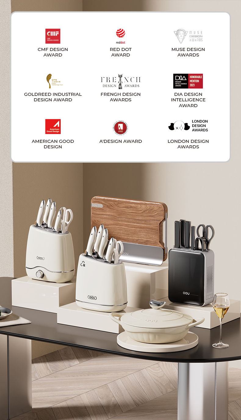 OOU Antibacterial Multi-Functional Cutting Board With Knife Sharpener ...