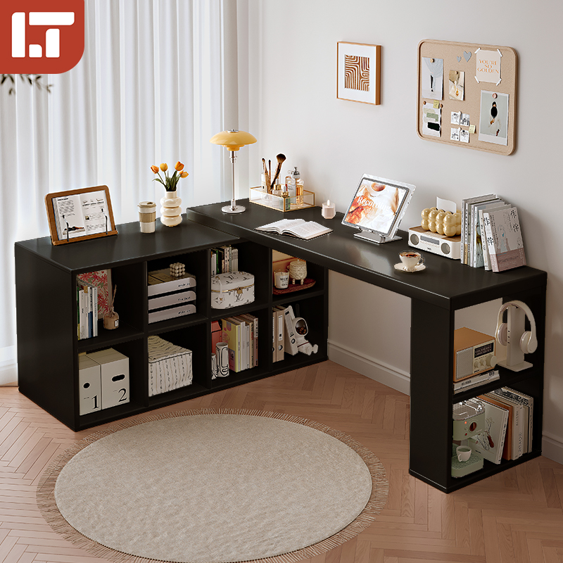 Meja Belajar L Shape Table Study Table Rak Buku Study Table with Book ...