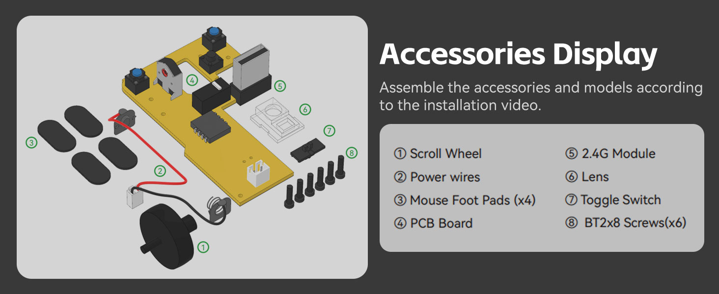 【UniTak3D】3D Printer Wireless Mouse Model for Bambu Lab Makerworld MH002 3D Printed Wireless ...