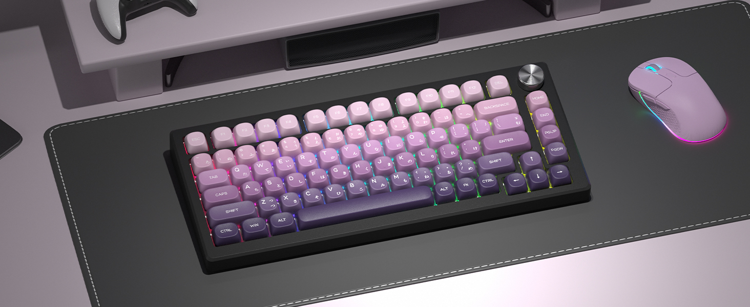 Womier Gradient Purple Dye-Sublimation 134 Keys MOA Japanese PBT ...