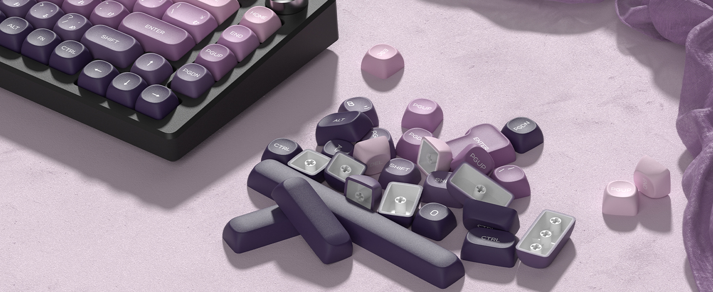 Womier Gradient Purple Dye-Sublimation 134 Keys MOA Japanese PBT ...