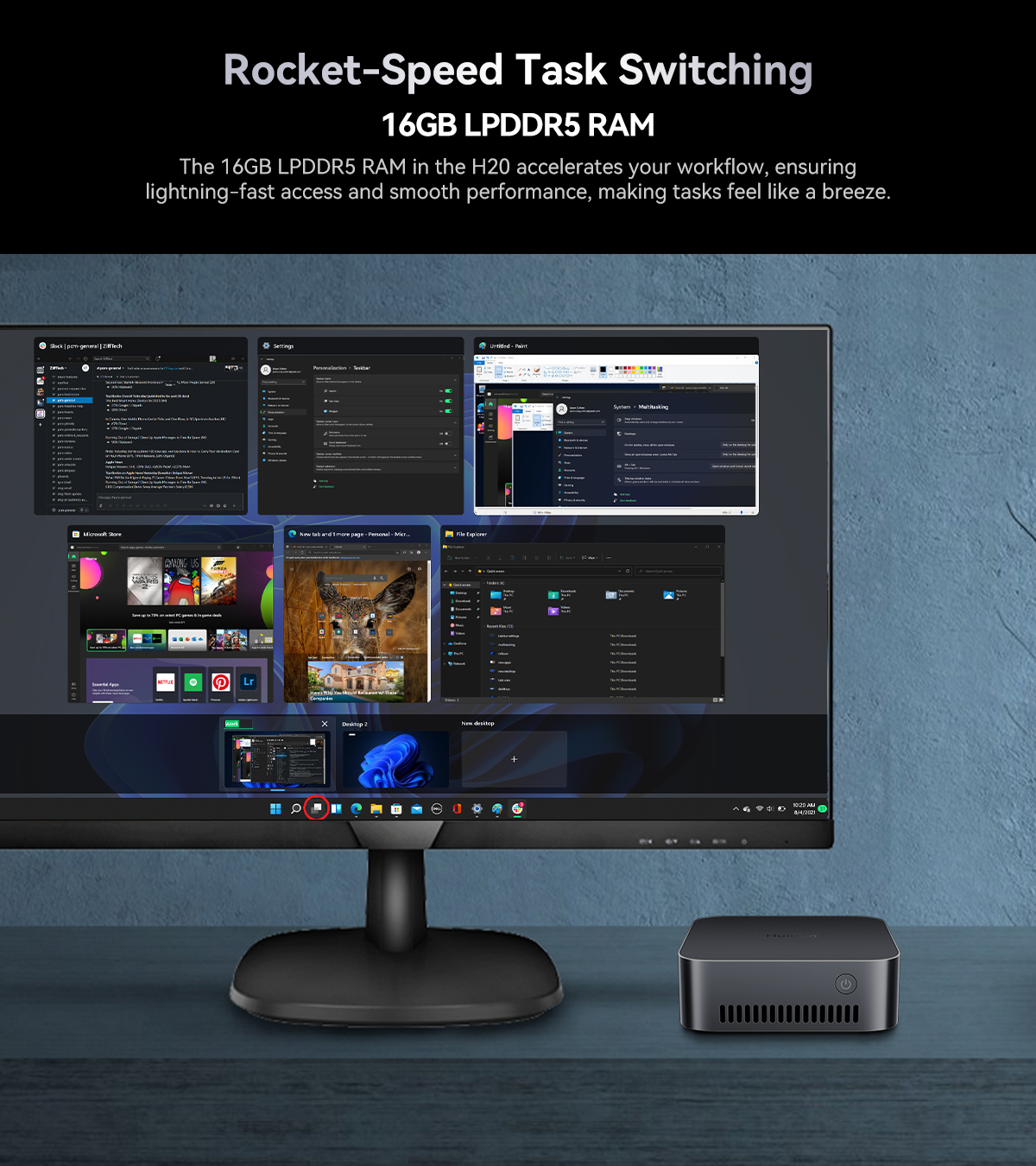 Huidun H20 Mini PC 12th Gen Intel Alder Lake N97 16GB DDR5 512GB SSD ...