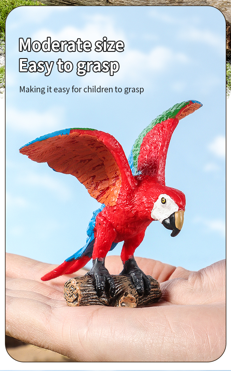 Birds Figures Realistic Parrot Toys Animal Figures Set Simulated ...