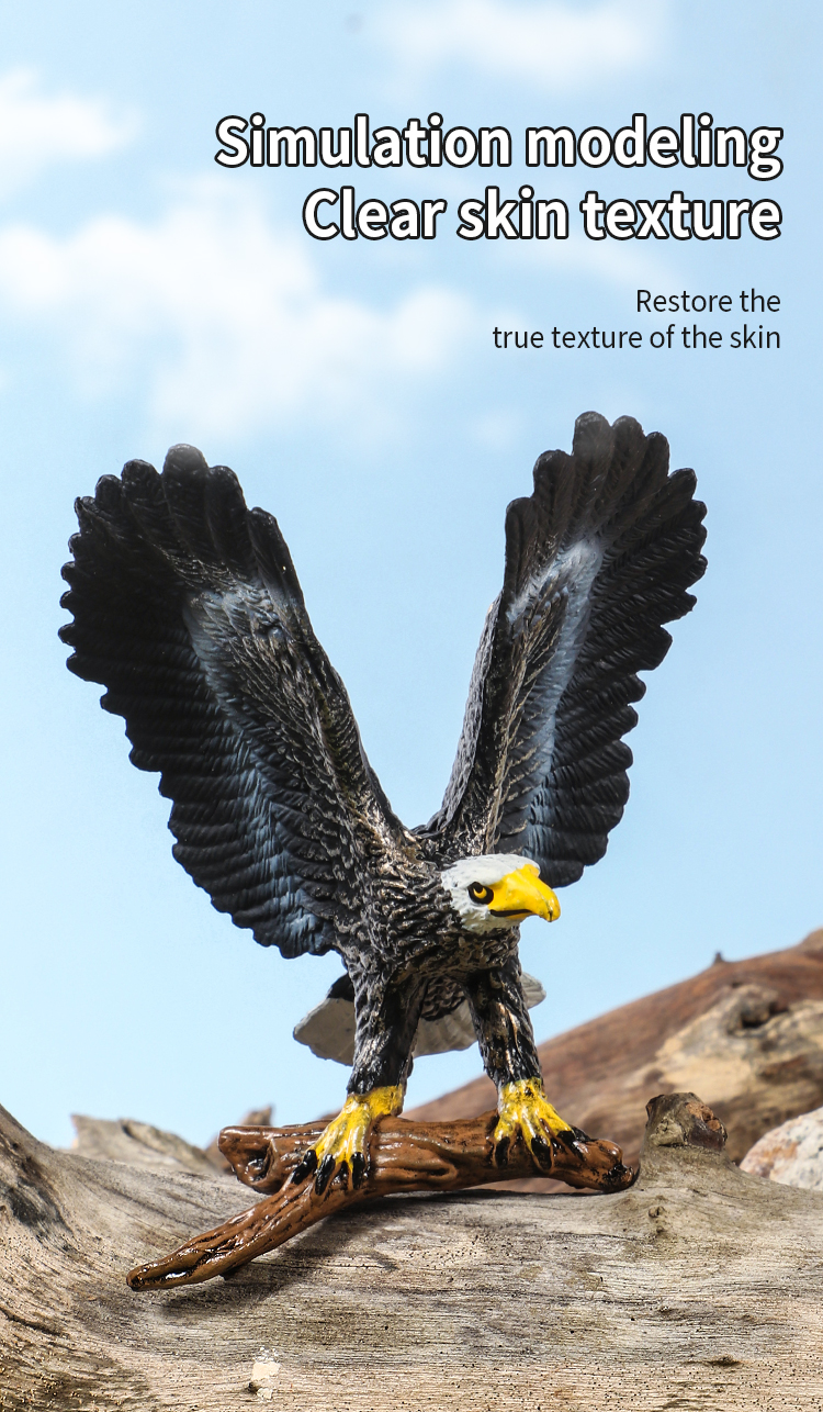 Birds of Prey Figurines, Plastic Realistic Bald Eagle Owl Vulture ...
