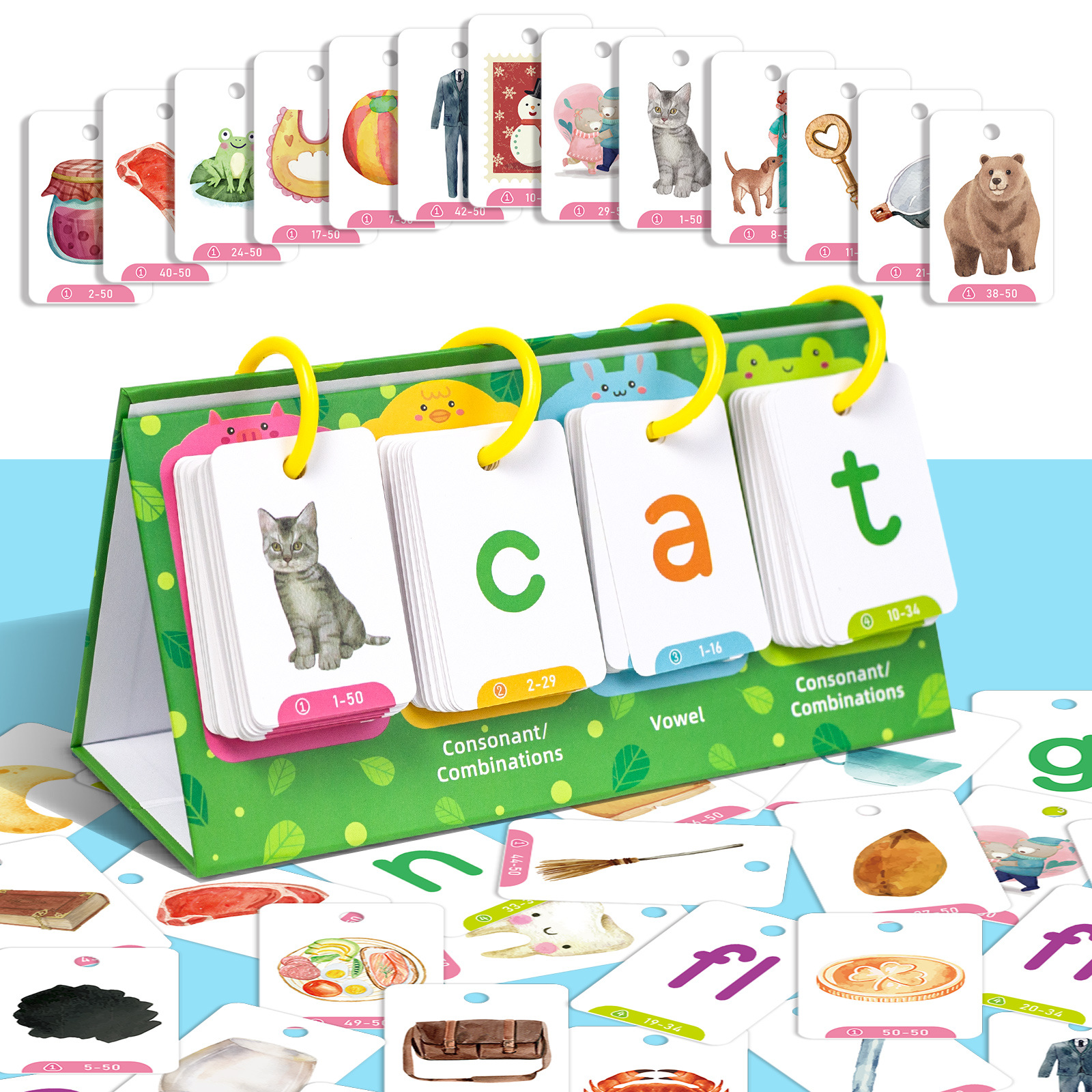 CVC Word Builder Games Flash Cards Learn to Read, Montessori Word ...