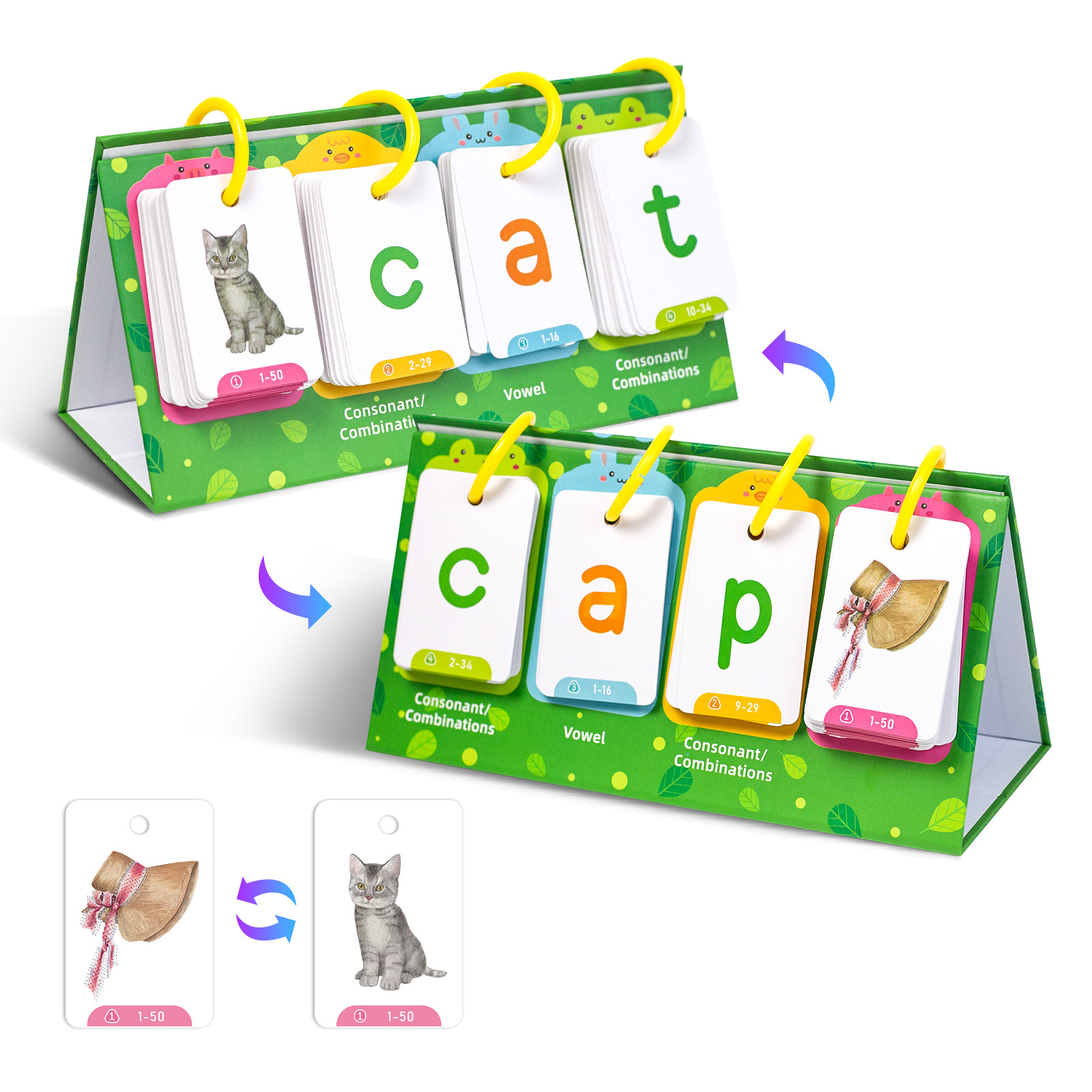 CVC Word Builder Games Flash Cards Learn to Read, Montessori Word ...