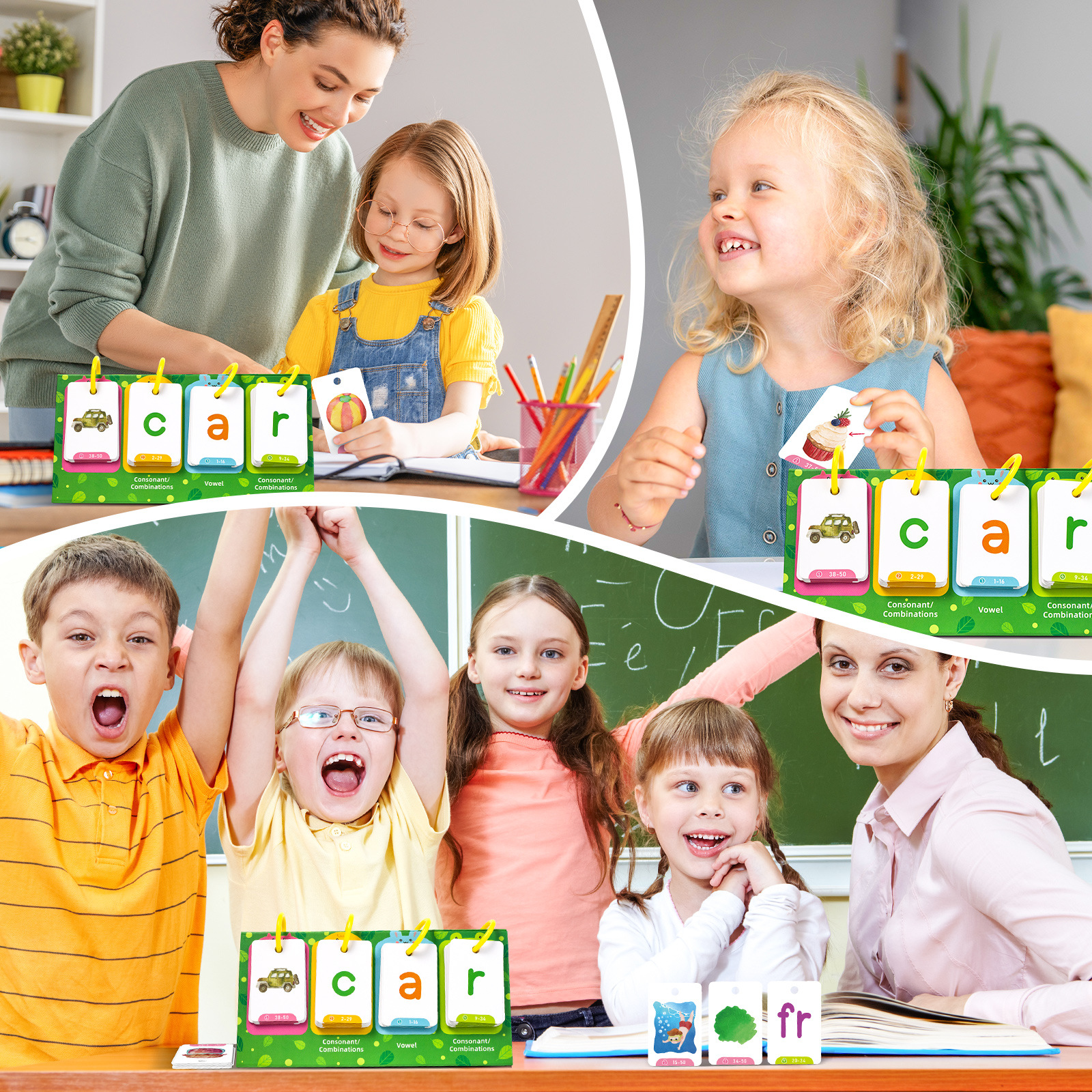 CVC Word Builder Games Flash Cards Learn to Read, Montessori Word ...