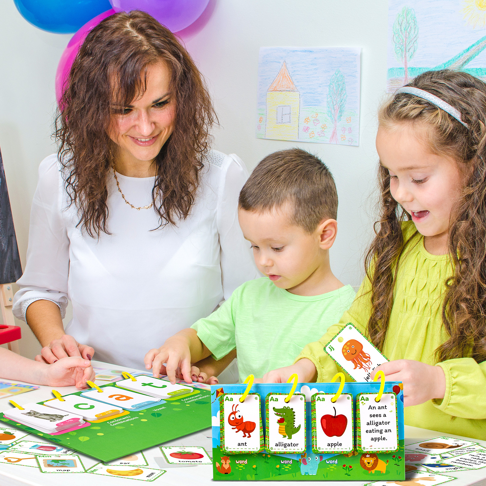 Sentence Building Cards for Kids 104 pcs Cards Phrase Training Flip ...