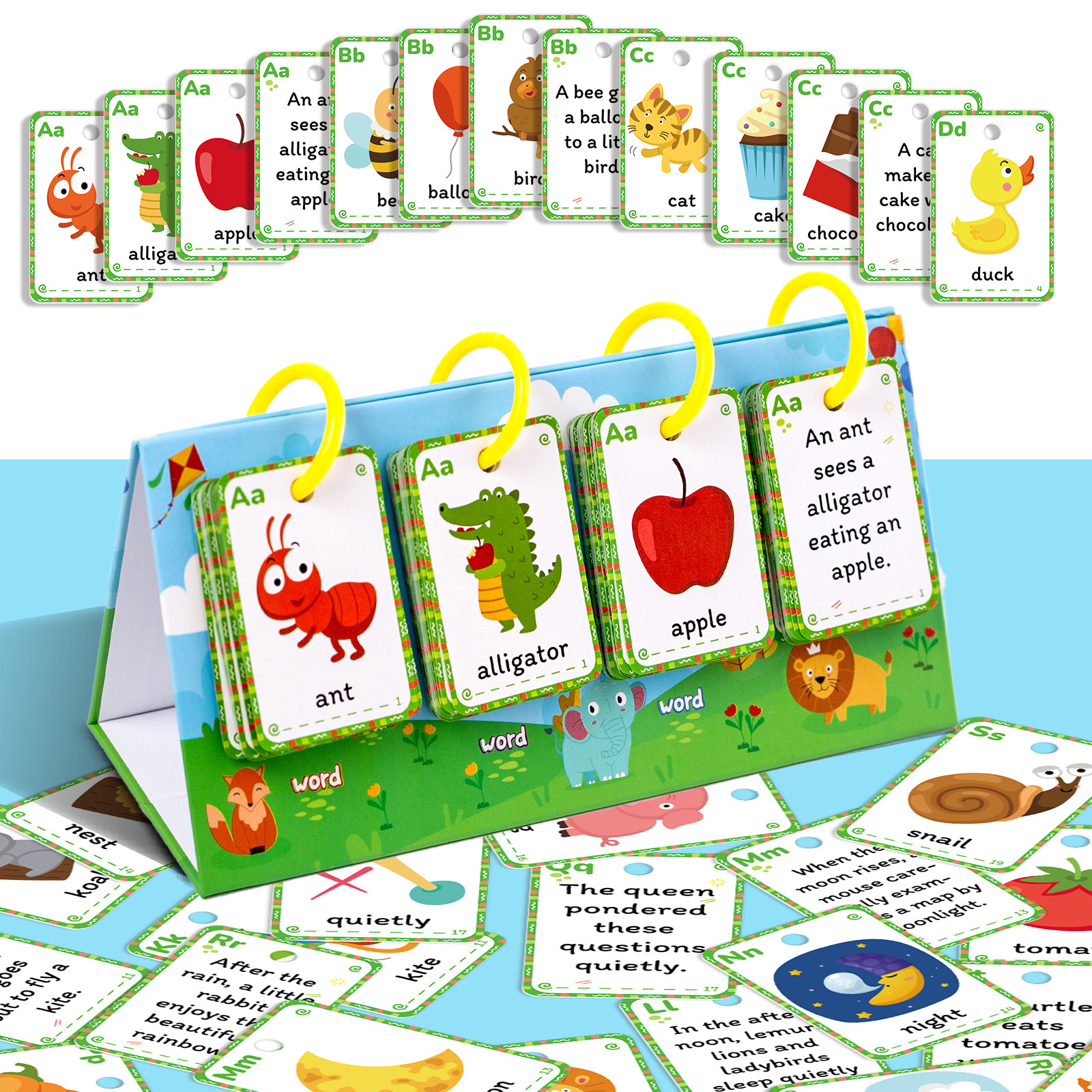Sentence Building Cards for Kids 104 pcs Cards Phrase Training Flip ...