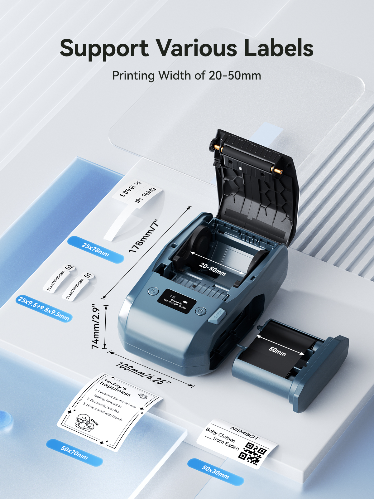 Niimbot M2 Thermal Transfer Label Printer Intelligent Label Maker ...