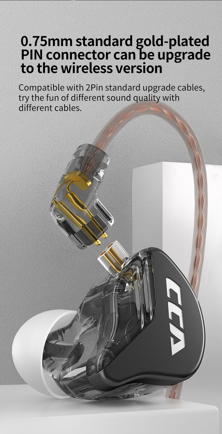 CCA CRA Hanging In Ear Wired HiFi Headset Monitor Headphones Noice ...