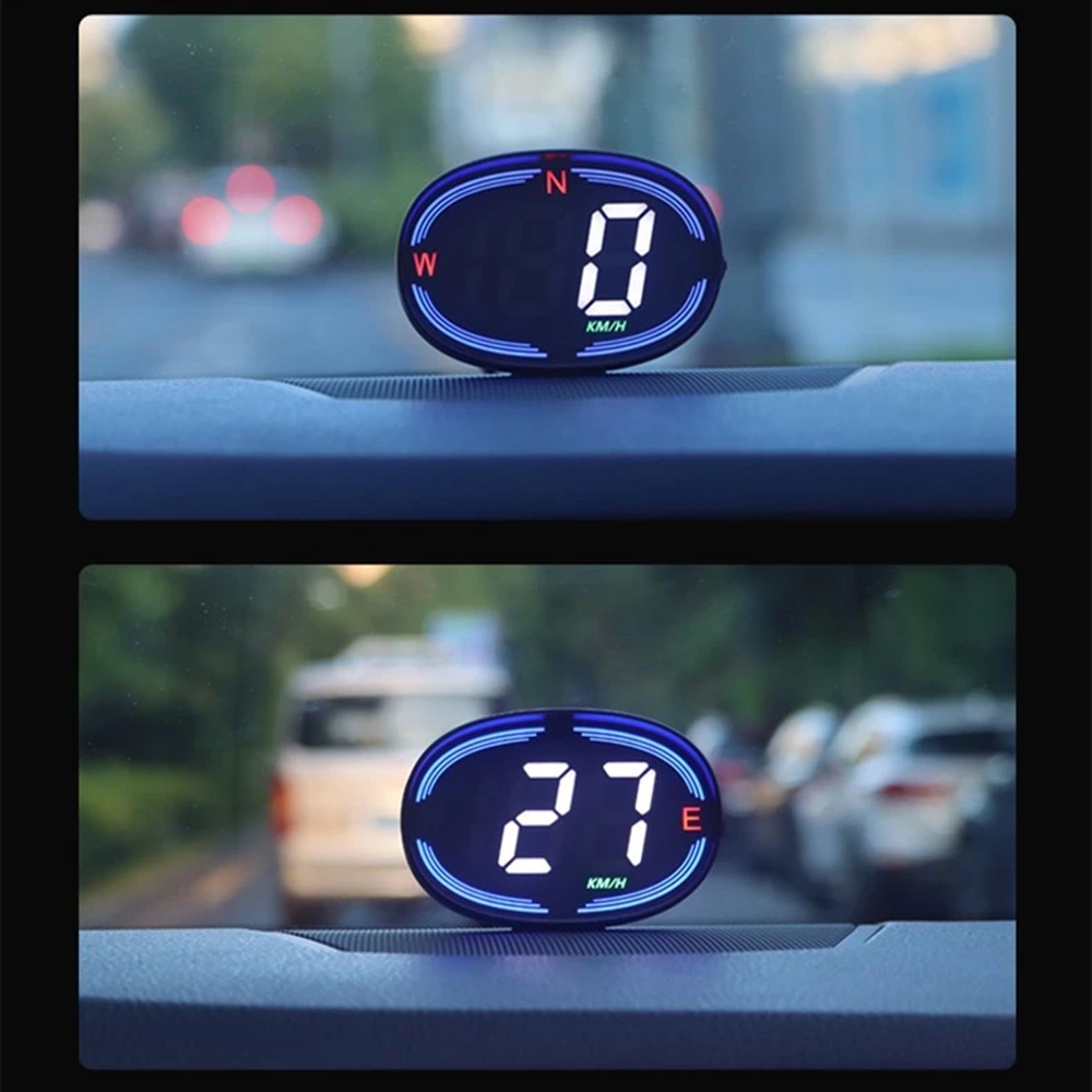 New HUD Car Speedometer Display USB Tachometer Reminder Large Font Car ...