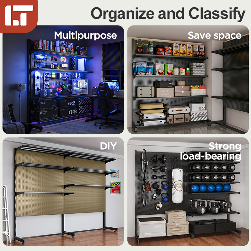 Boltless Rack Metal Industrial Rack Shelf Rak Besi Bertingkat Standing ...