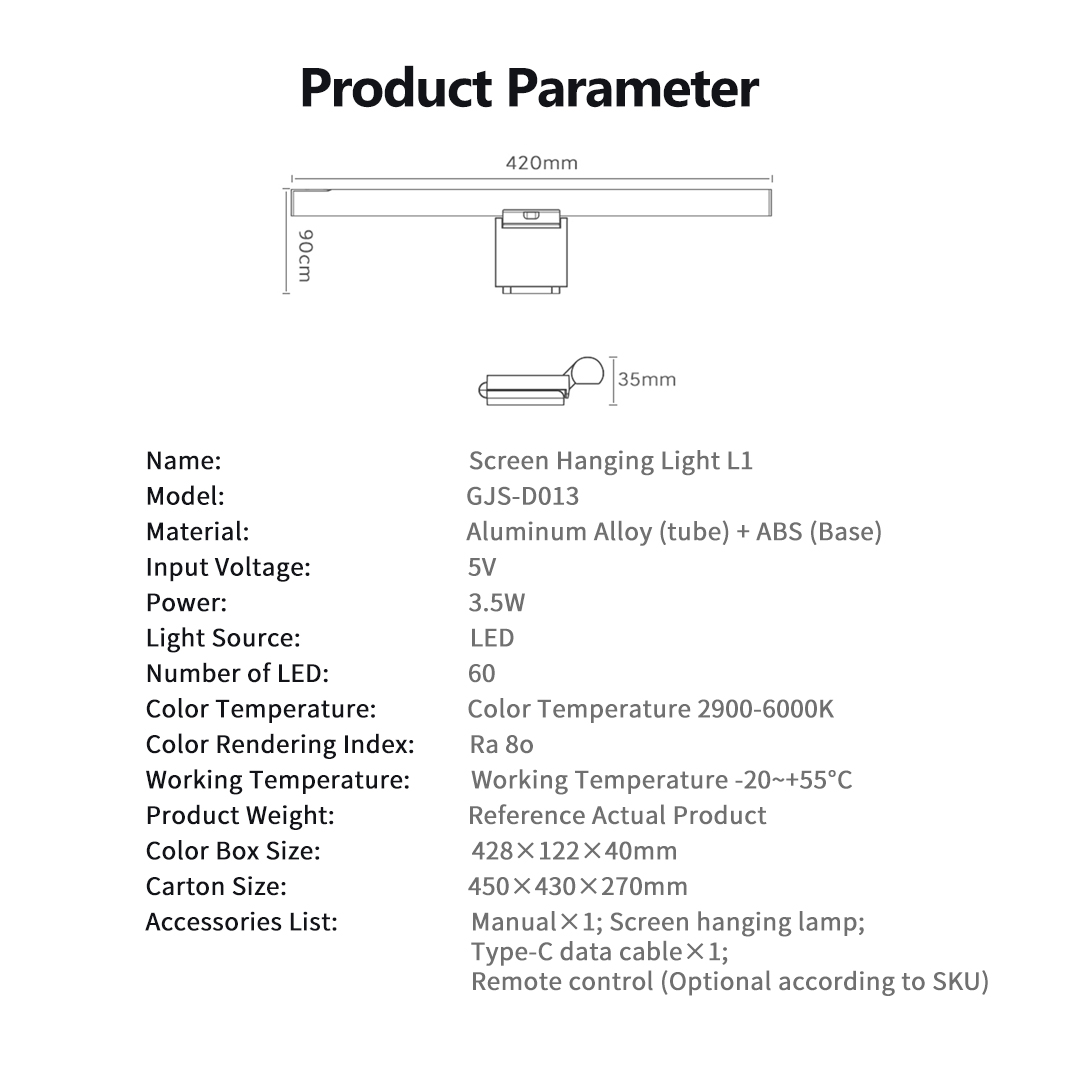 LYMAX Monitor Light Bar Computer Display USB Stepless dimming 3 colors ...