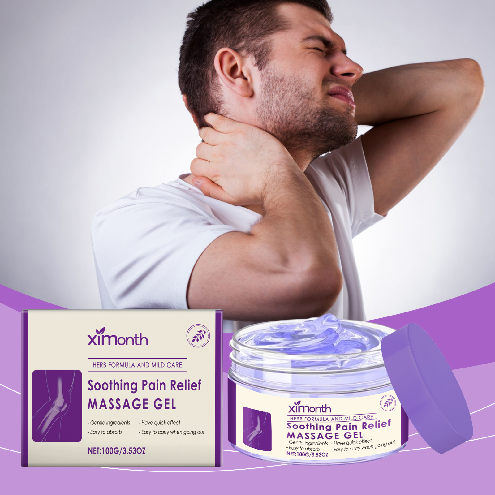 Soothing Pain Relief Massage Gel Rapid Pain Relief Muscle Relaxation ...