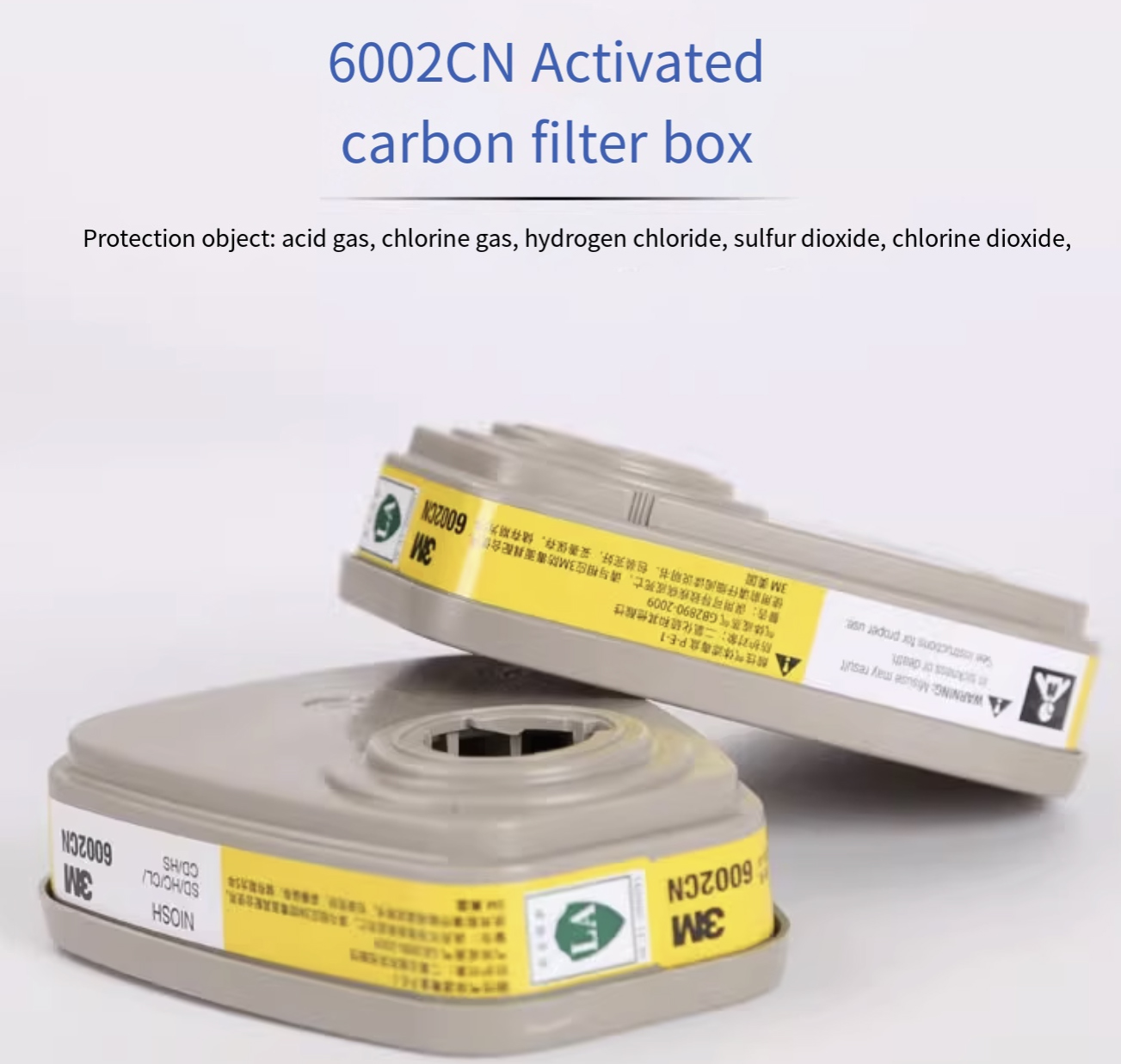 3M Acid Gas Cartridge 3M 6002CN/ 3M 6002 Filter For 6000 Series ...