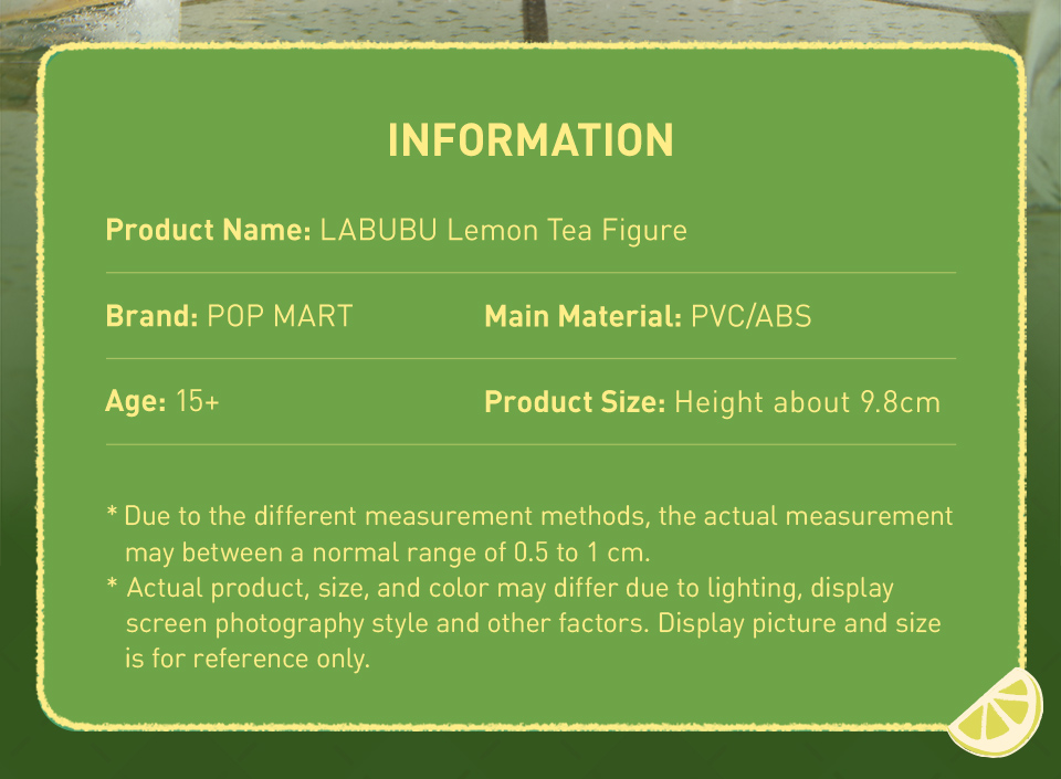 POP MART LABUBU Lemon Tea Figure | Shopee Malaysia