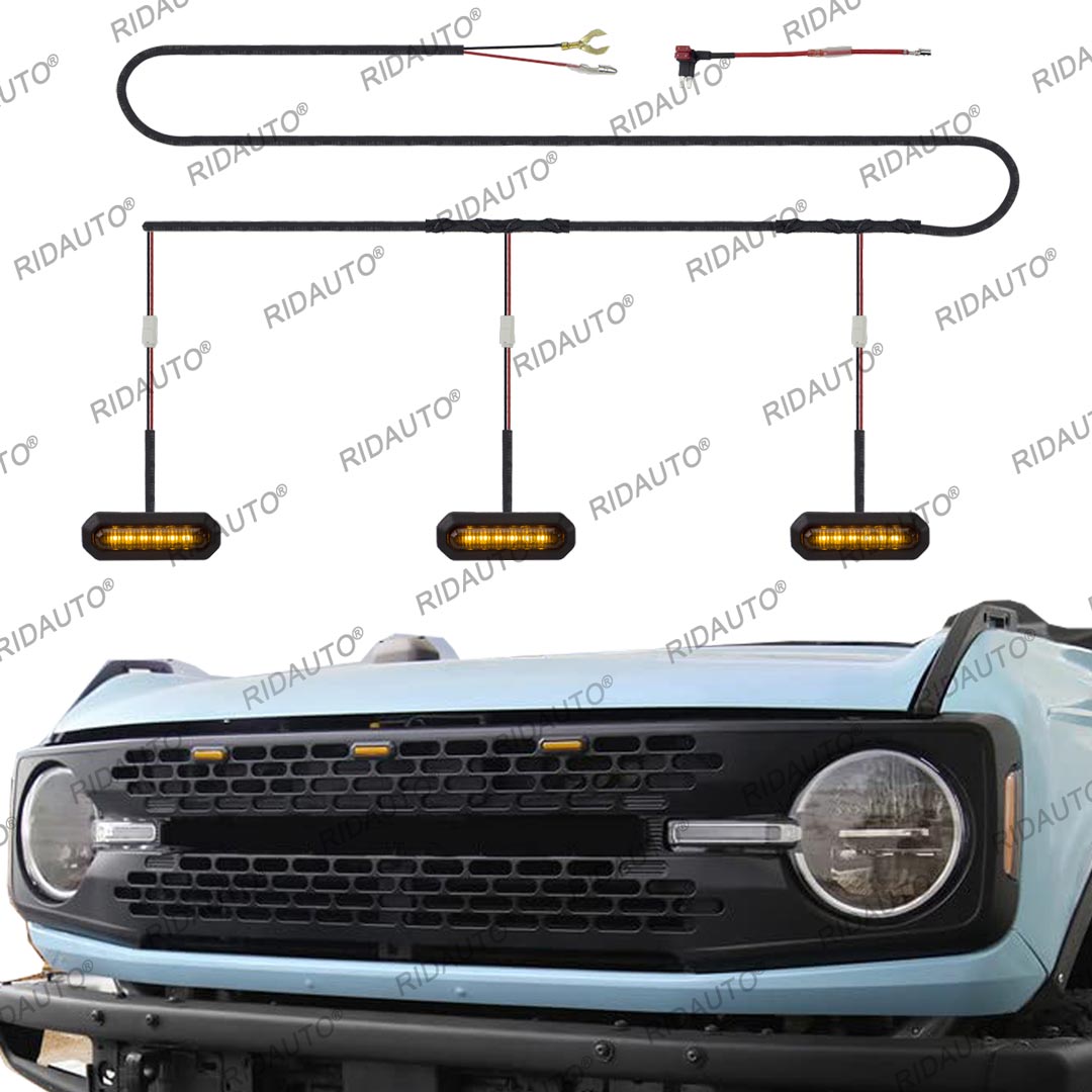 Raptor Front Grill Lights Grille LED For Ford Bronco 2021-2024 2-door ...
