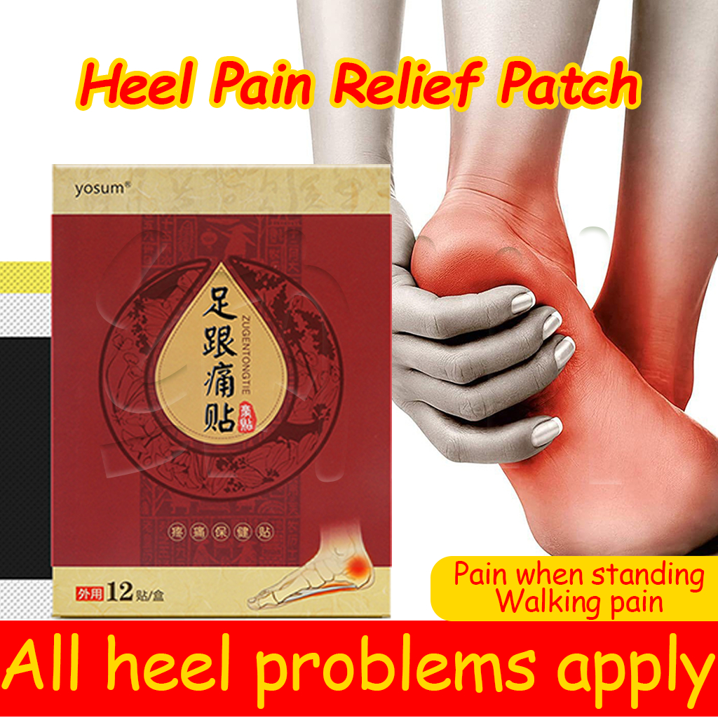 12pcs Sakit Tumit Kaki Heel Pain Relief Patch Plantar Fasciitis Foot Patch Sakit Sendi Bone ...