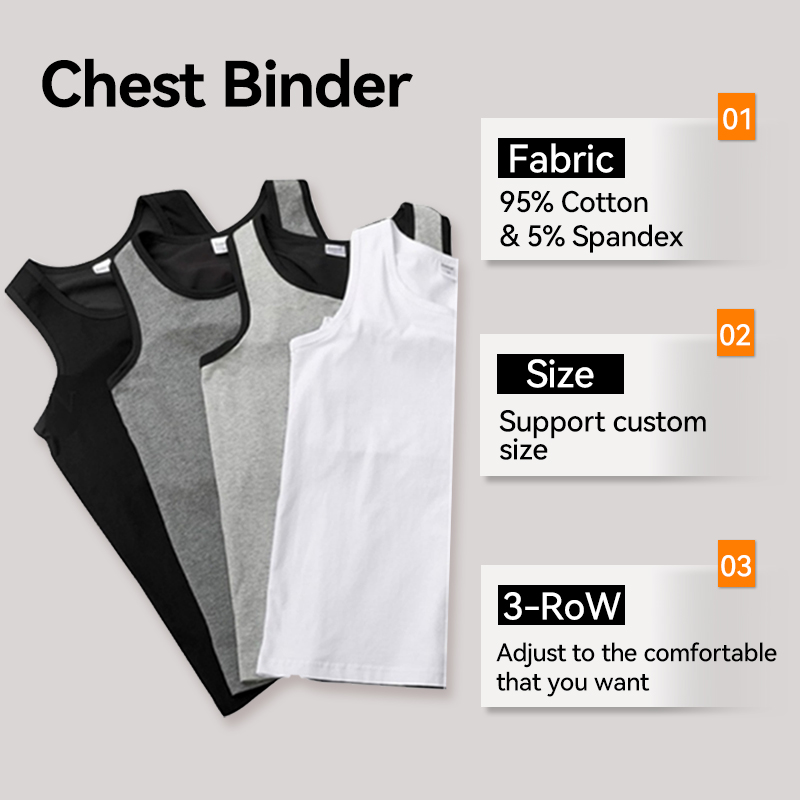 (S-6XL) Buckle Chest Binder Singlet Tank Top Tight Yarn baju melayu ...