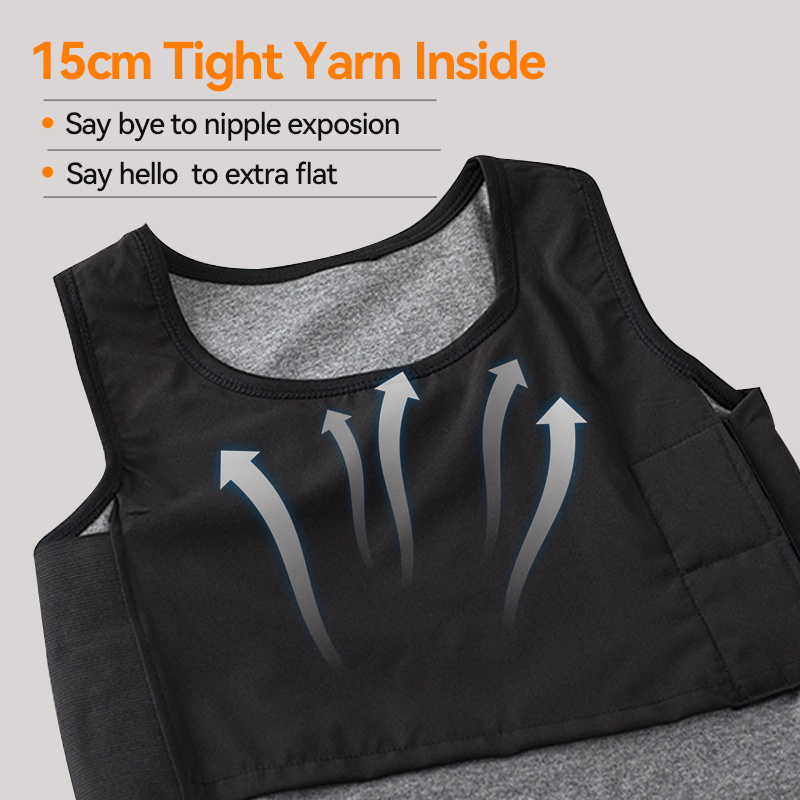 (S-6XL) Buckle Chest Binder Singlet Tank Top Tight Yarn baju melayu ...