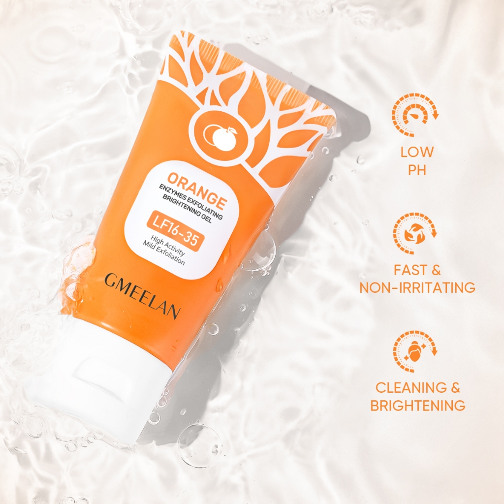 GMEELAN Orange Exfoliate Brightening Gel Exfoliates Face Scrub Muka ...