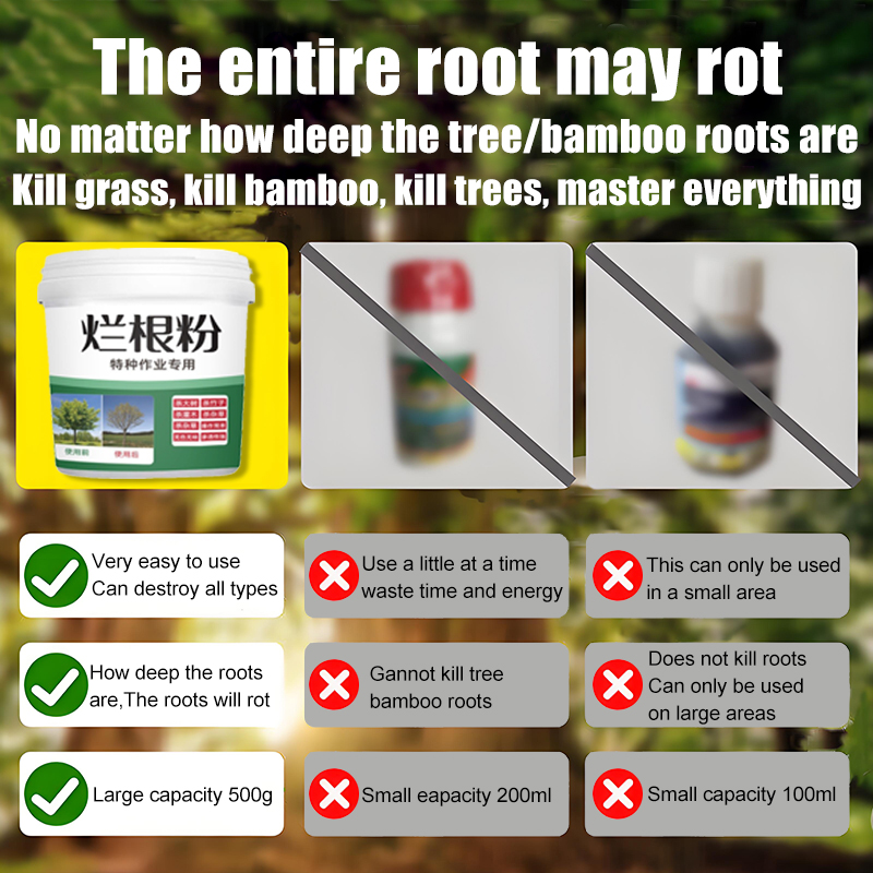 [100% rotten root] racun rumput paling kuat 500g grass killer herbicide ...
