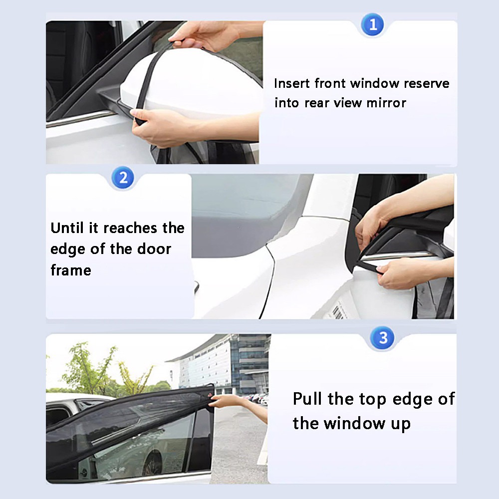 [In Stock] Car Sunshade Summer Car Anti-mosquito Car Window Mesh Screen ...