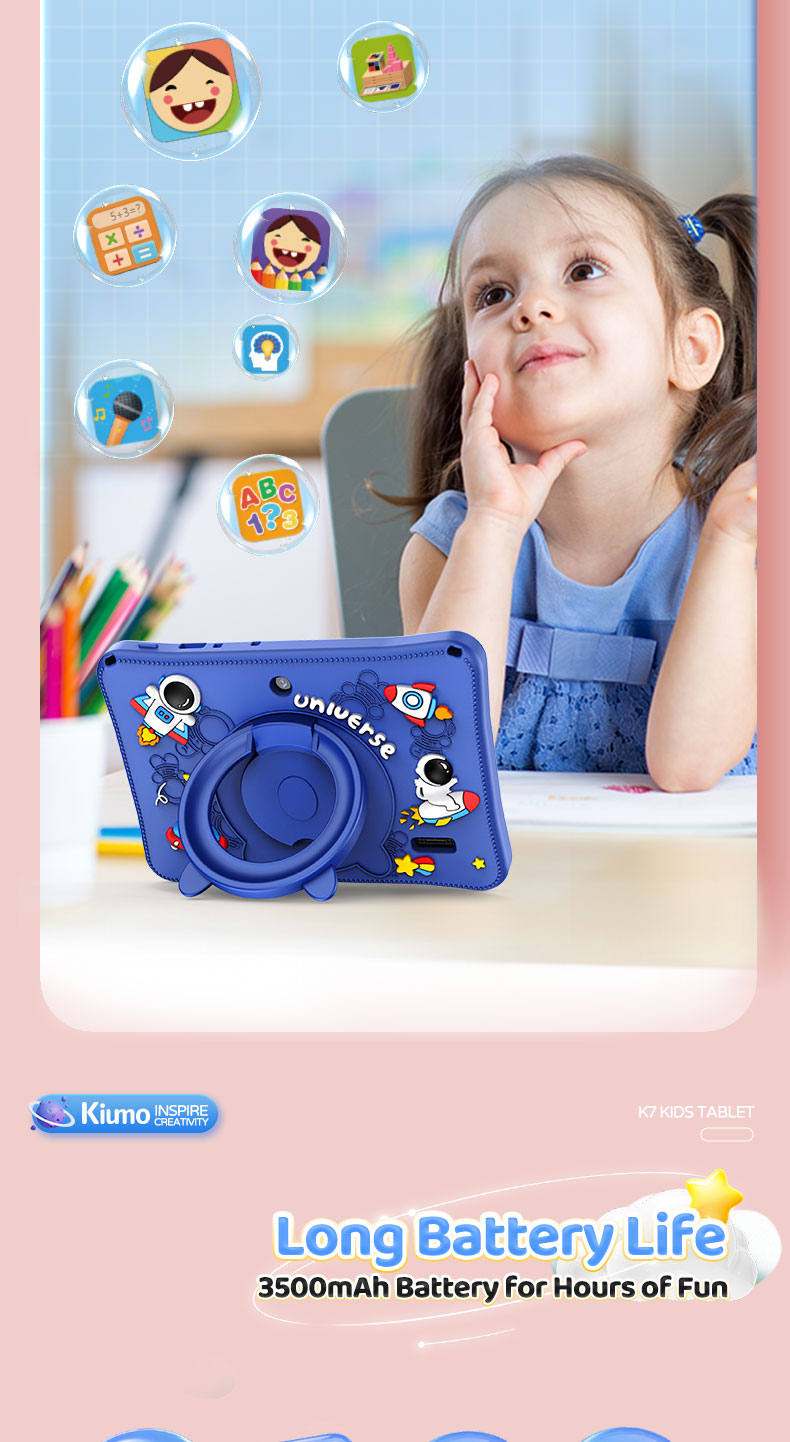 Kiumo K7 Learning Tablet Android Tablet For Kids Education 7 inch ...