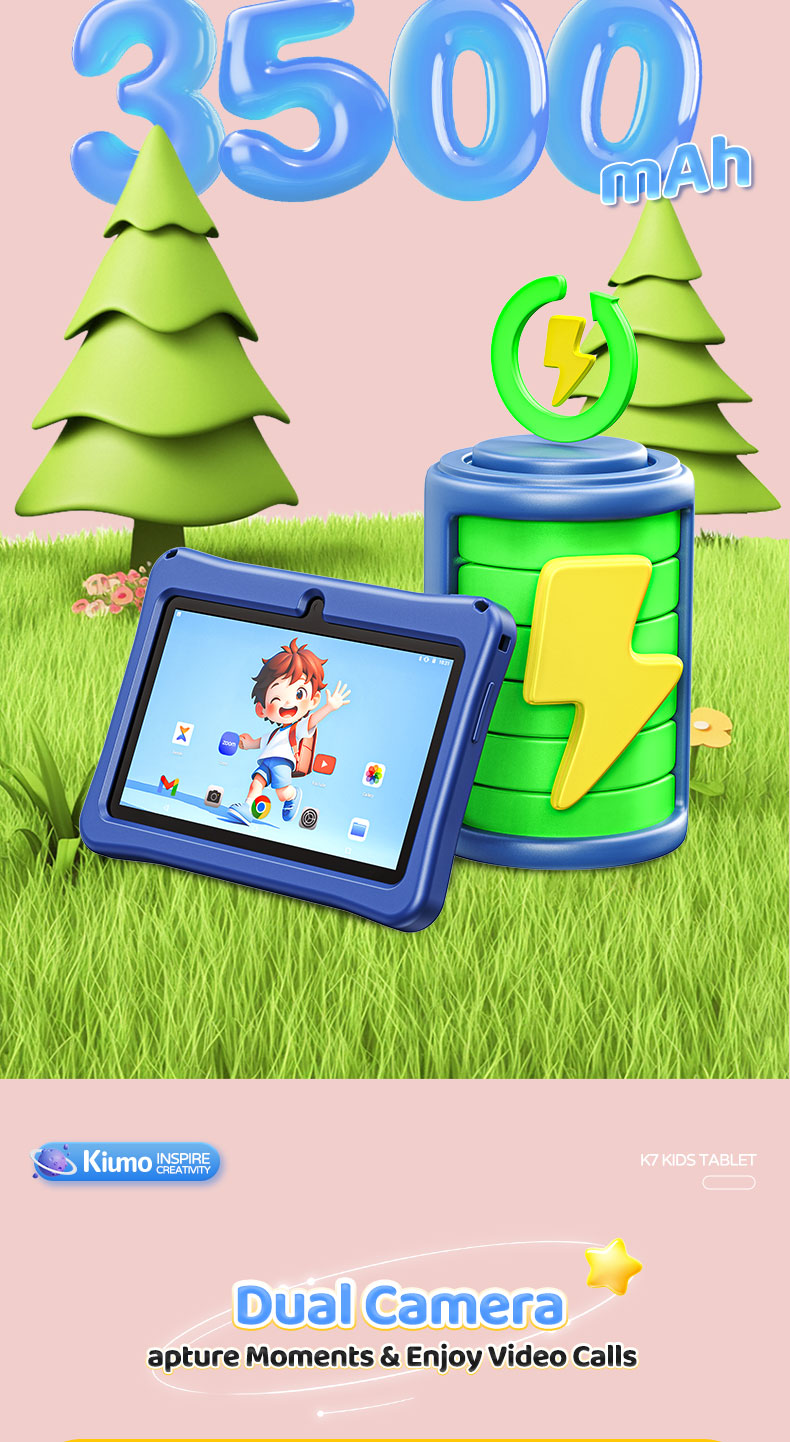 Kiumo K7 Learning Tablet Android Tablet For Kids Education 7 inch ...