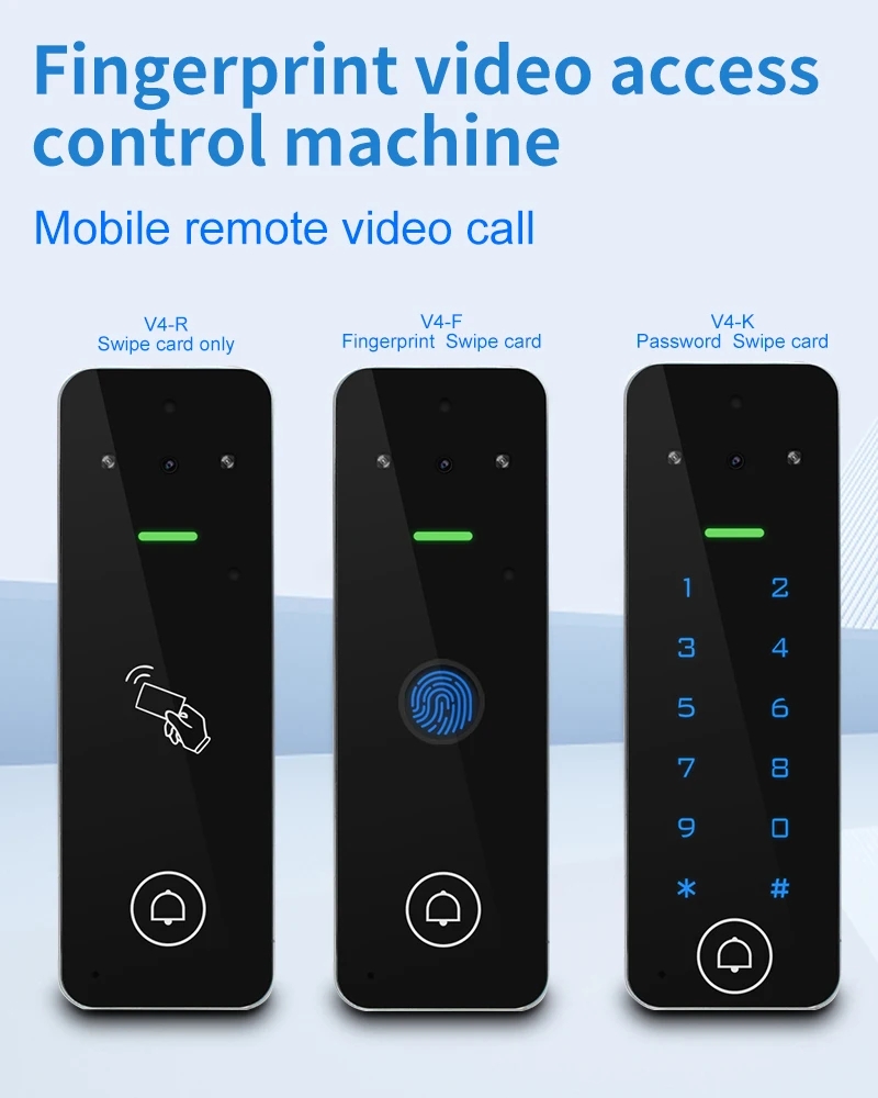 Tuya Smart Life WiFi Video Intercom RFID Access control System Fingerprint Keypad Visual ...