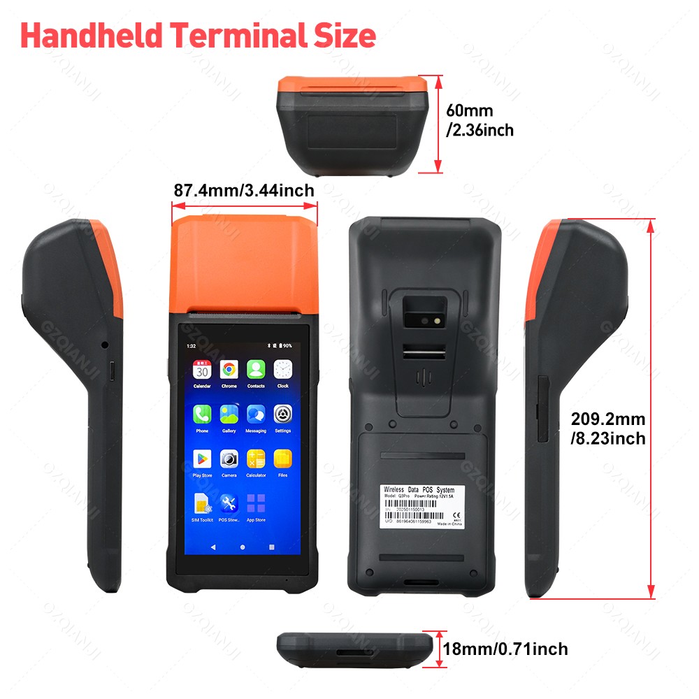 Handheld POS PDA Terminal Thermal Receipt Bill Printer Machine Loyverse ...