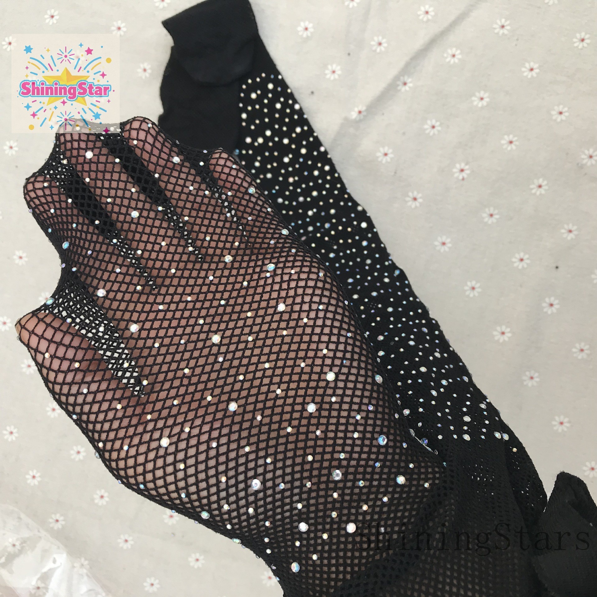 ShiningStars Toddler Kids Mesh Fishnet Net Rhinestone Bling Glitter ...