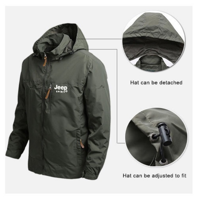 Jeep Spirit Men's Jackets Waterproof Windproof Motorcycle Jacket ...