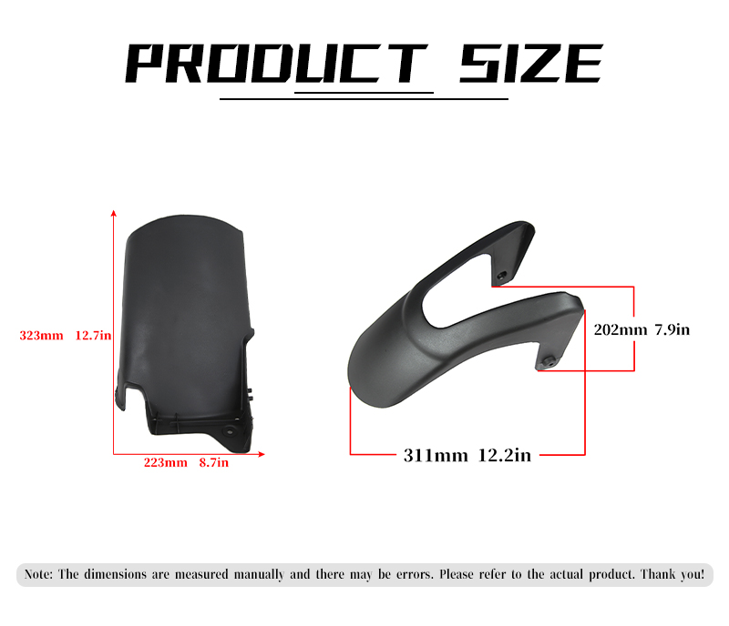 Motorcycle Accessories Front and after Rear Fender Mudguard Splash ...