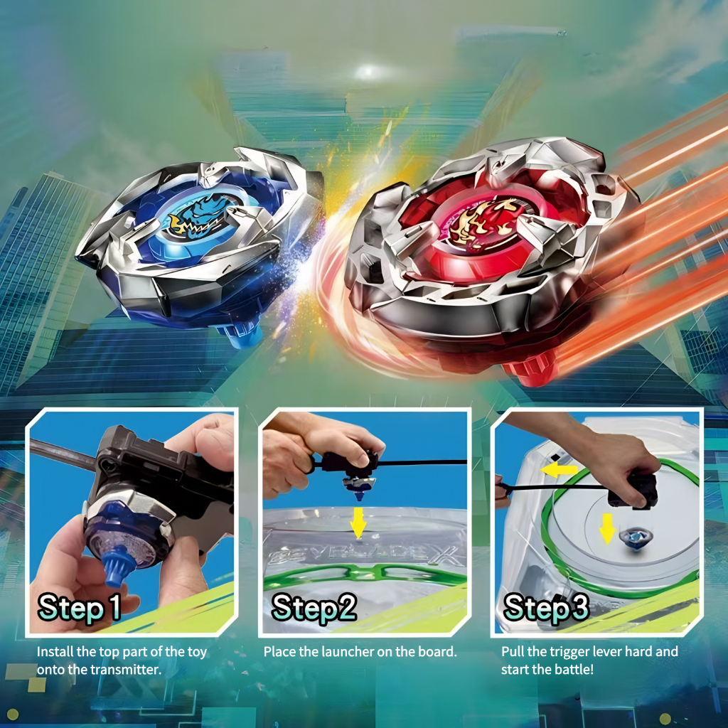 4 styles BEYSUPER X Beyblade x burst Metal Battle spinner Toys Spinning ...