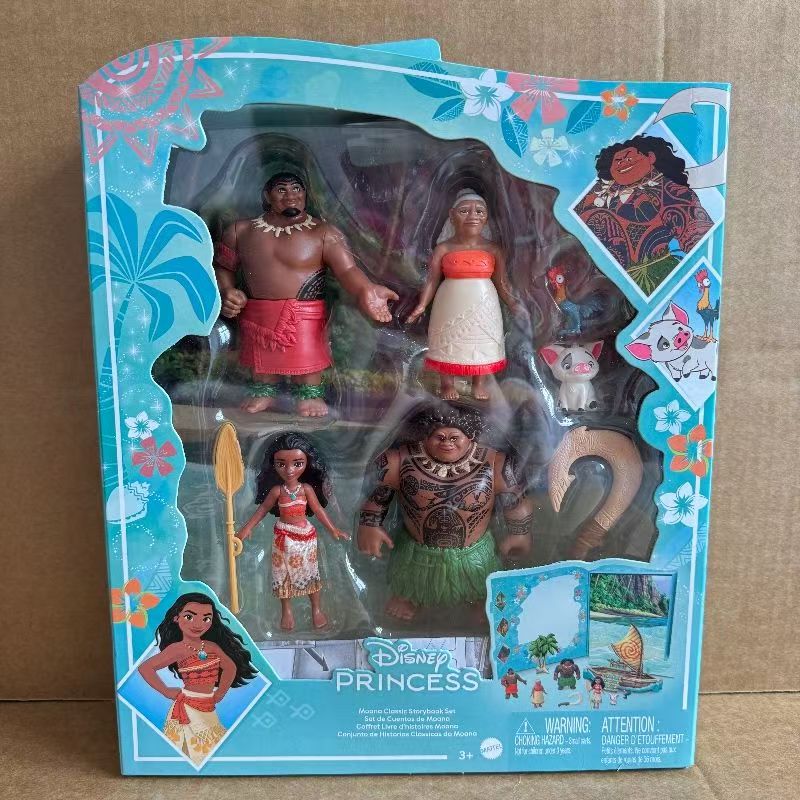 Mattel Disney Princess Toys, Moana Small Doll Story Pack with Moana ...