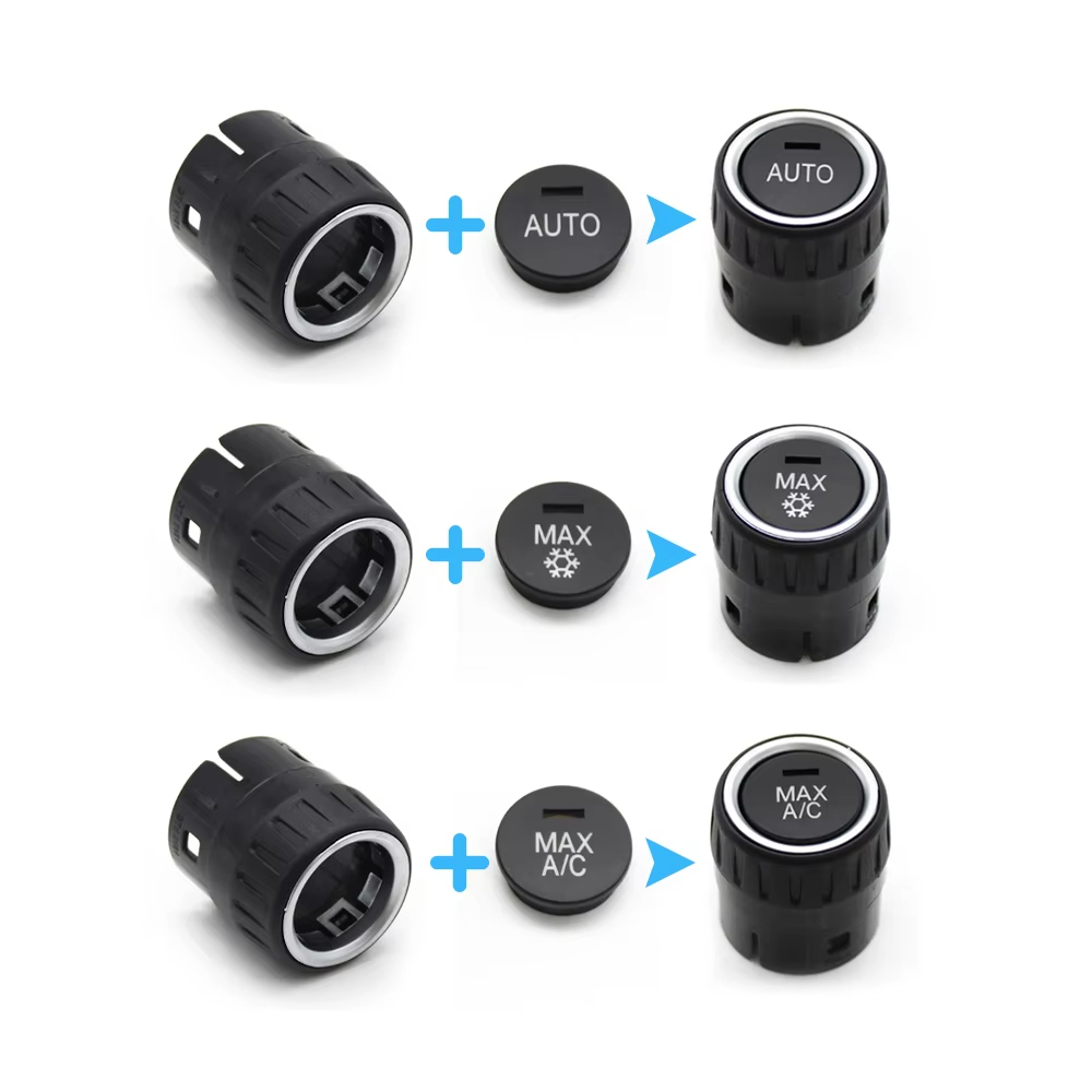 AC Heater Climate Control Switch Button Radio Volume Knob Cover For BMW ...
