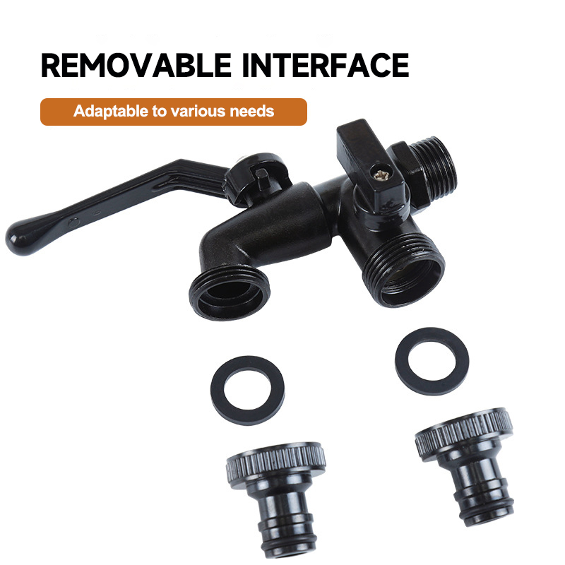 Outdoor faucet Two way tap Double water outlet faucet One-in two-out ...